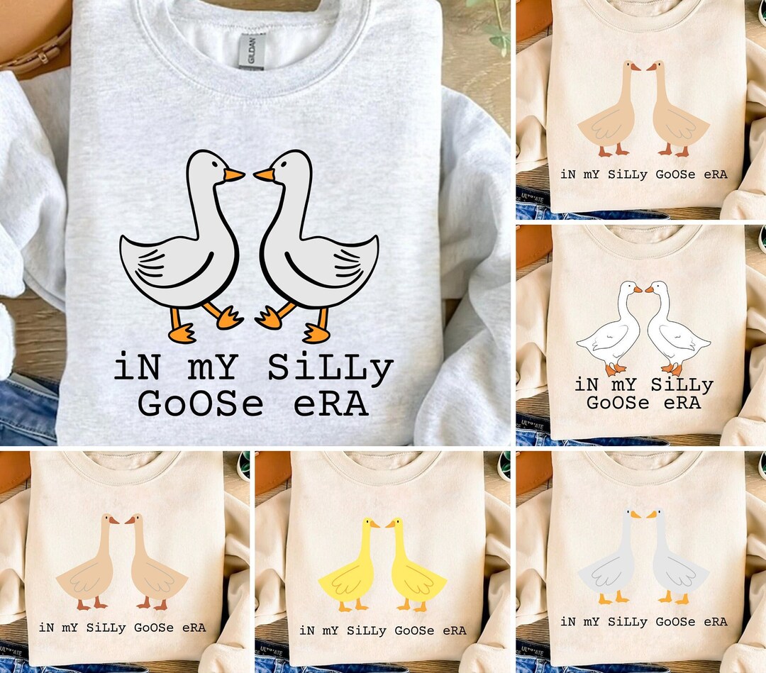 In My Silly Goose Era T Shirt Design PNG Bundle, Funny Goose Png ...