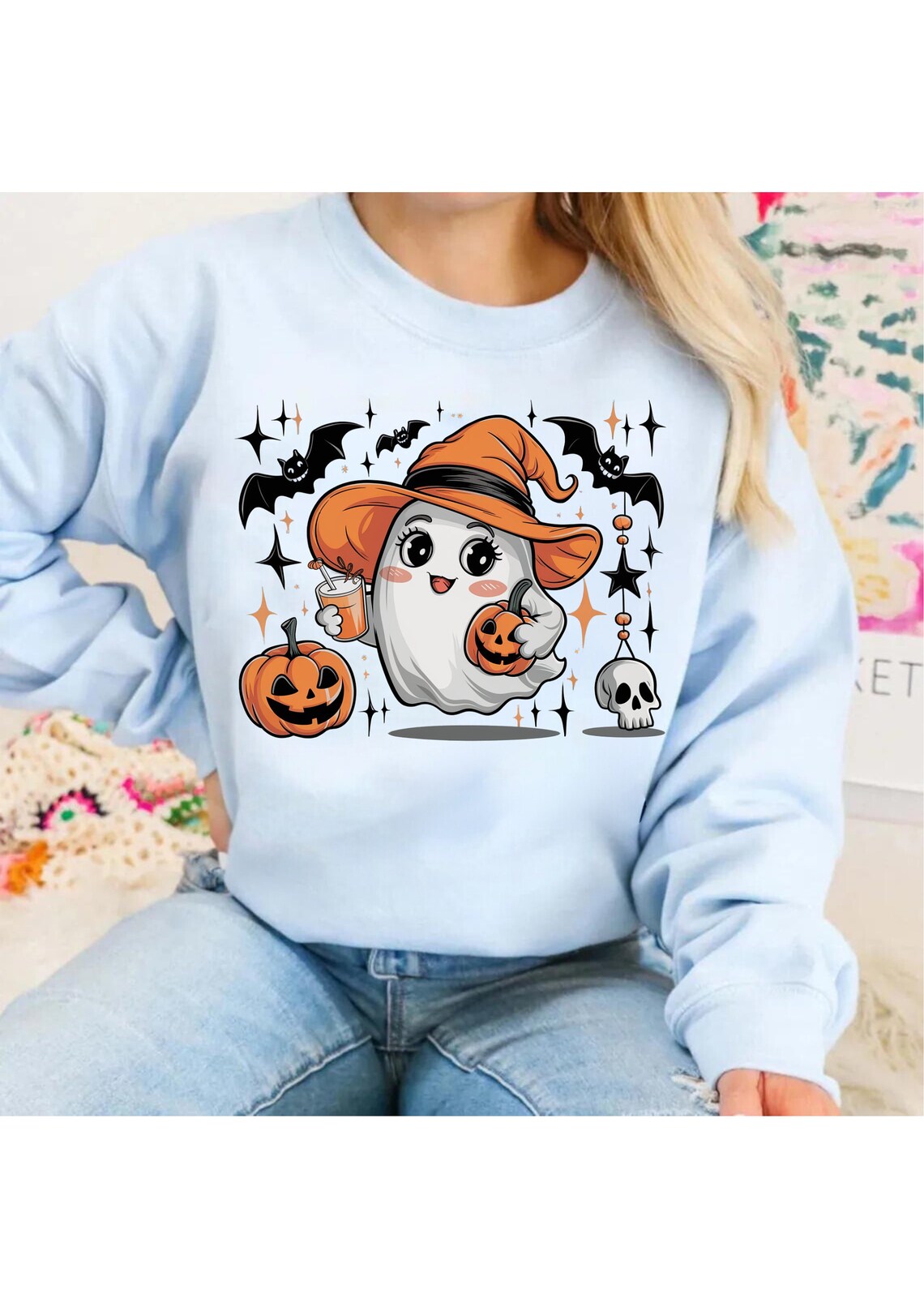 Spooky Season Png, Halloween Png, Cute Ghost Png, Coffee Png, Bougie ...