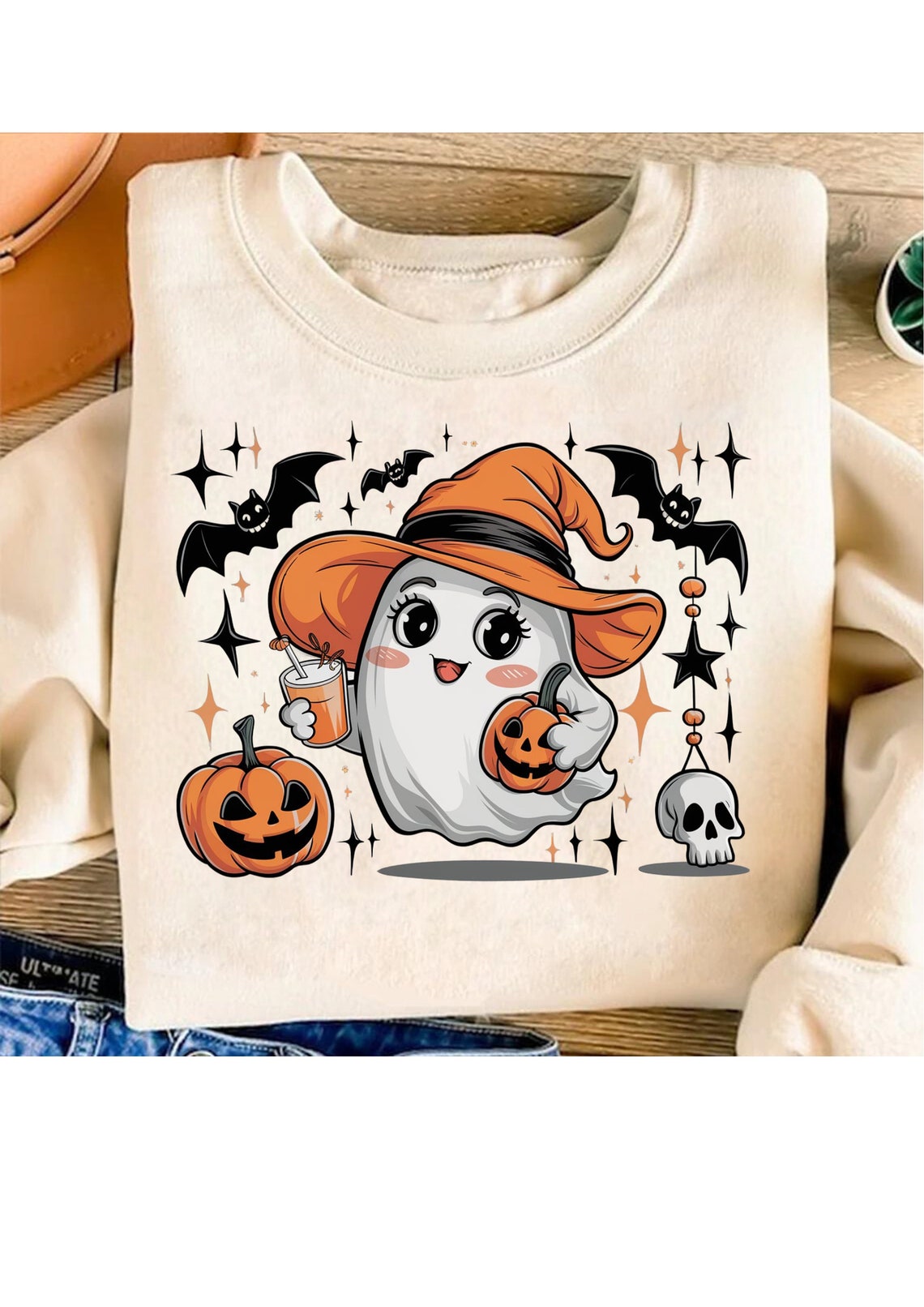 Spooky Season Png, Halloween Png, Cute Ghost Png, Coffee Png, Bougie ...