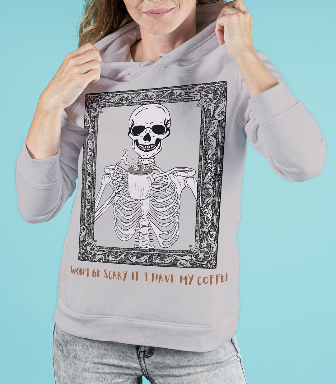 Scary Skeleton PNG, Halloween Skeleton Png, Would Not Worry, Coffee ...