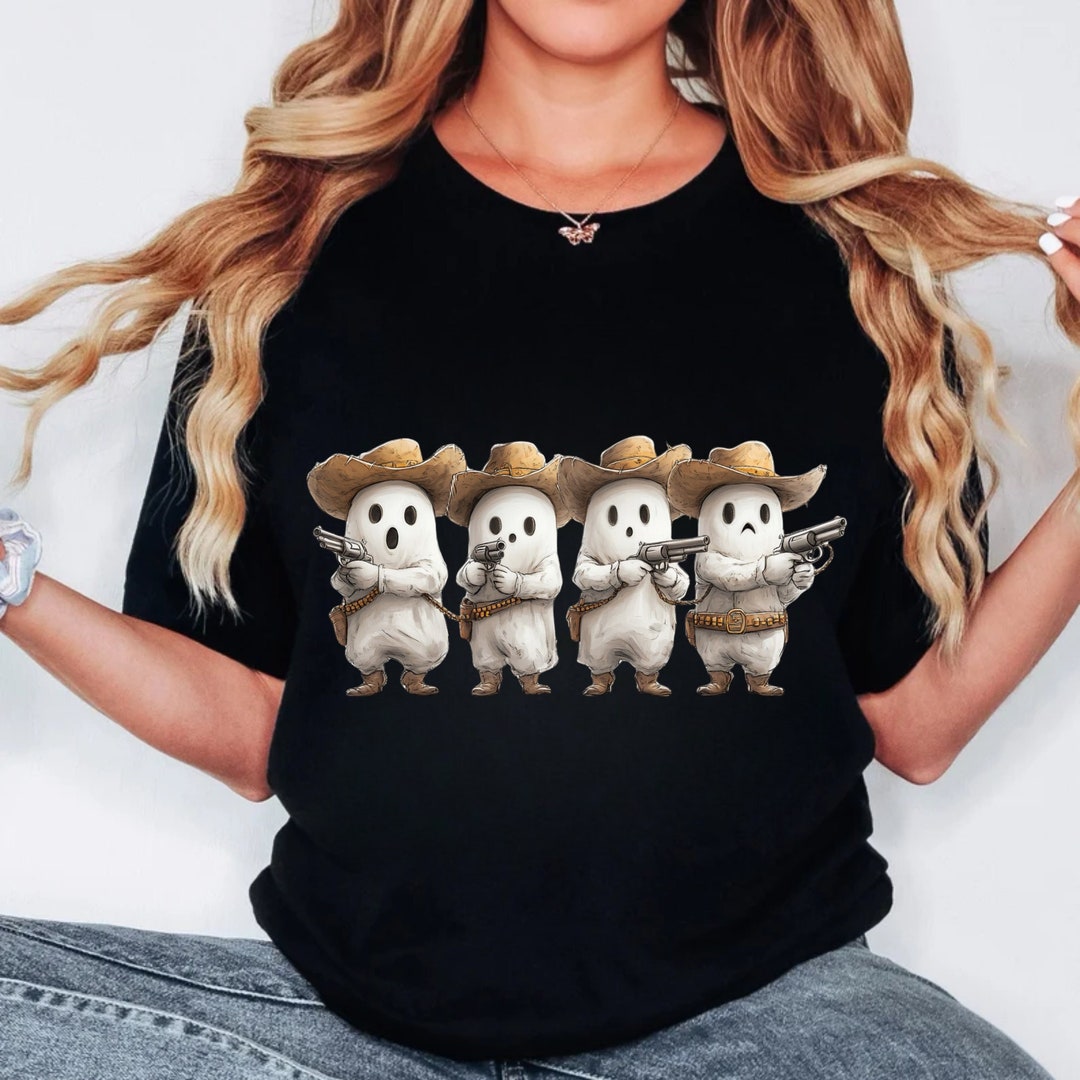 Cowboy Ghosts Png, Halloween Cowgirl Ghosts Png, Howdy Halloween Shirt ...