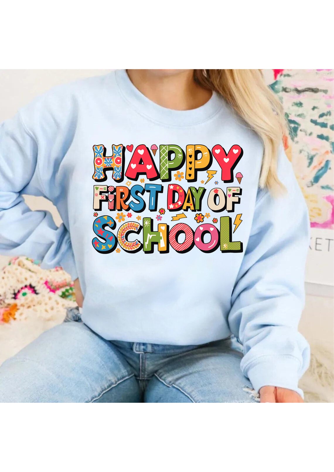 Happy First Day School Png, Back to School Png, Retro Back to School ...