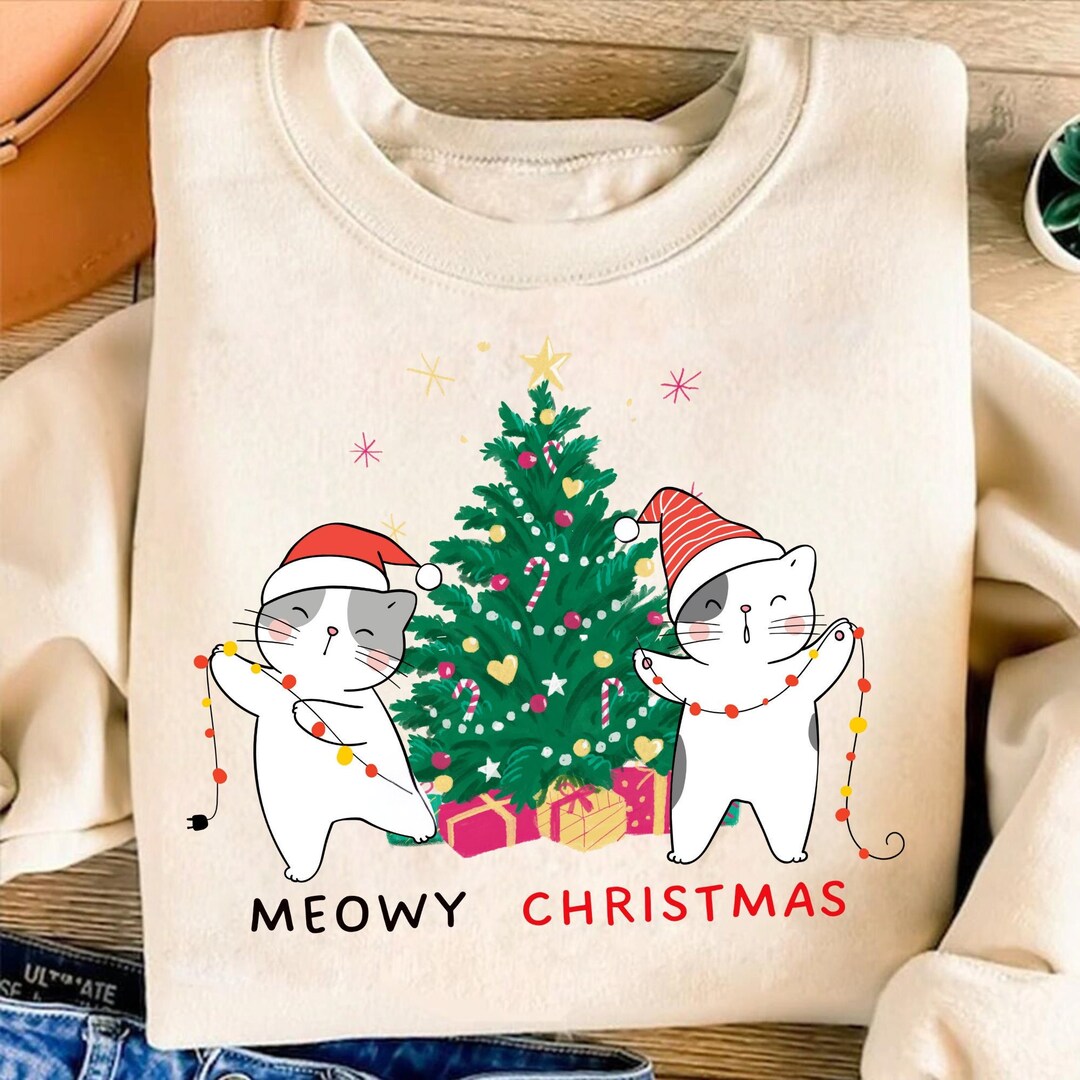 Christmas Cats Png, Meowy Christmas, Cute Cats Png, Cat Lovers Png ...