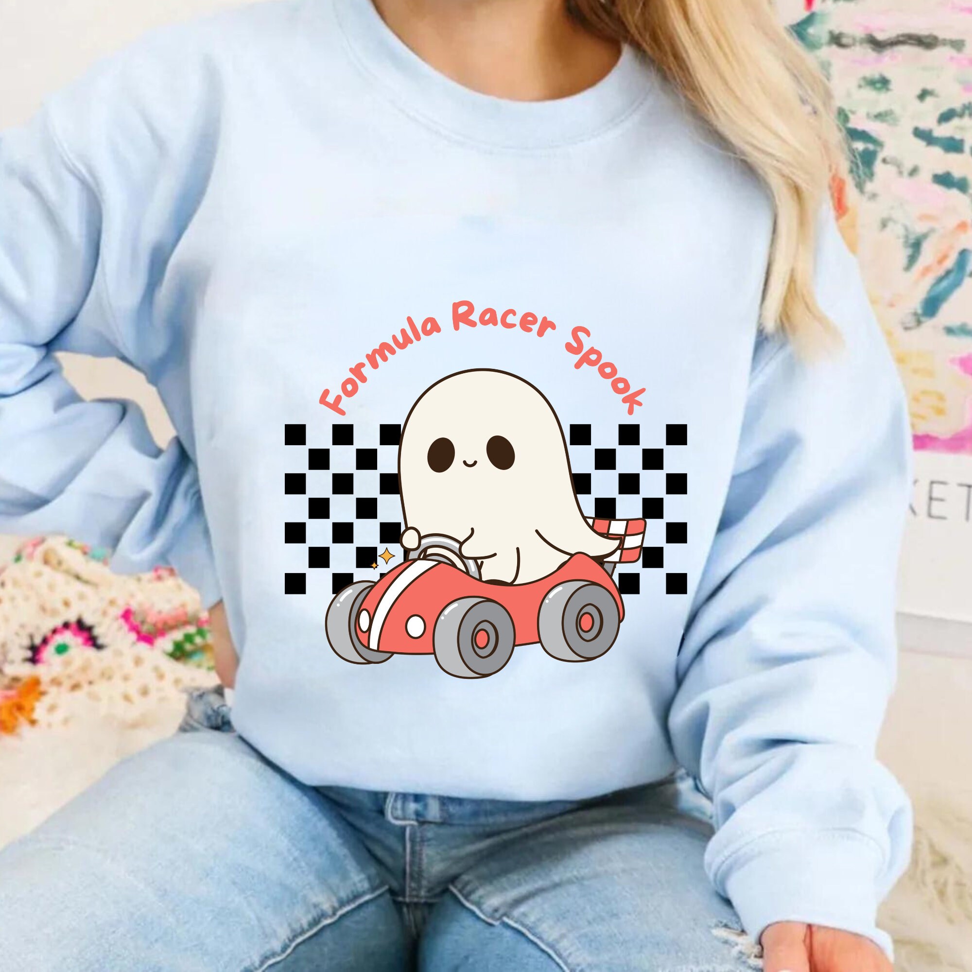 Cute Ghost PNG, Car Racer Ghost Png, Cute Halloween Ghost Png,formula ...
