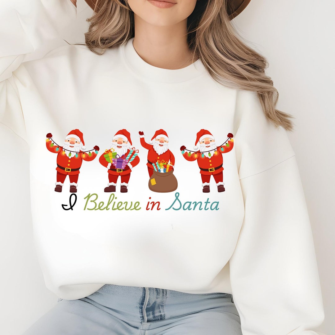 I Believe in Santa Png, Christmas Santa Png, Funny Xmas Png, Christmas ...