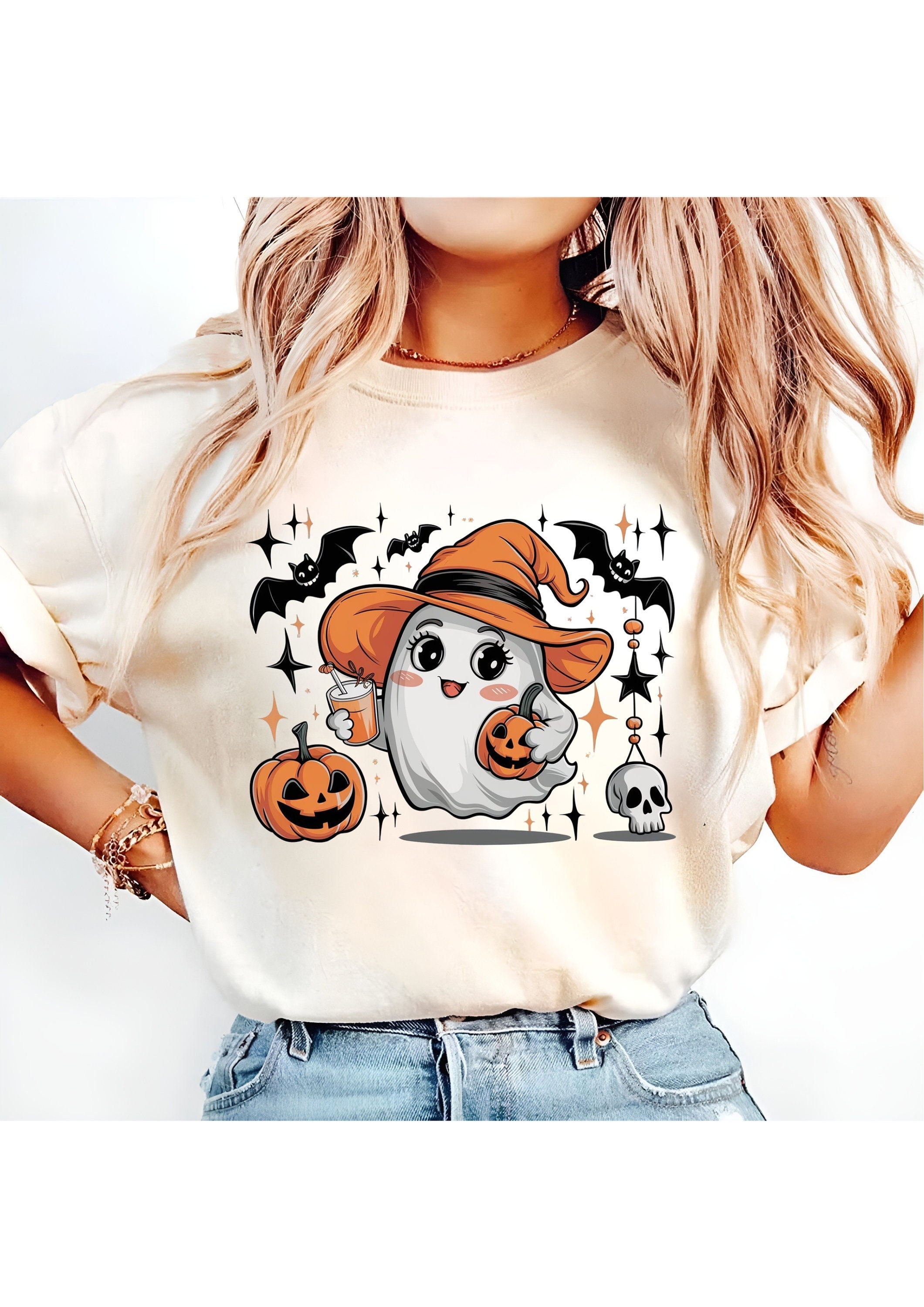 Spooky Season Png, Halloween Png, Cute Ghost Png, Coffee Png, Bougie ...