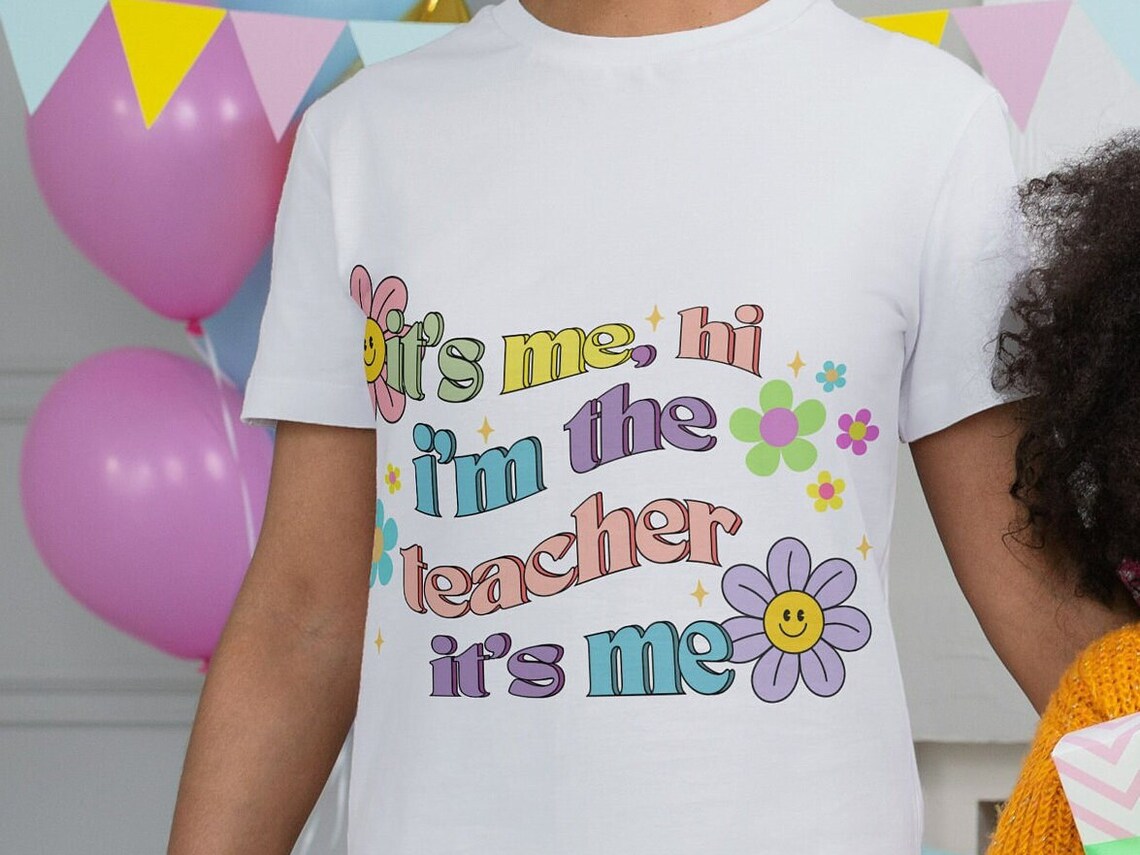 Hi Teacher PNG, It's Me Teacher PNG, I Am the Teacher Png, Teacher Gift ...