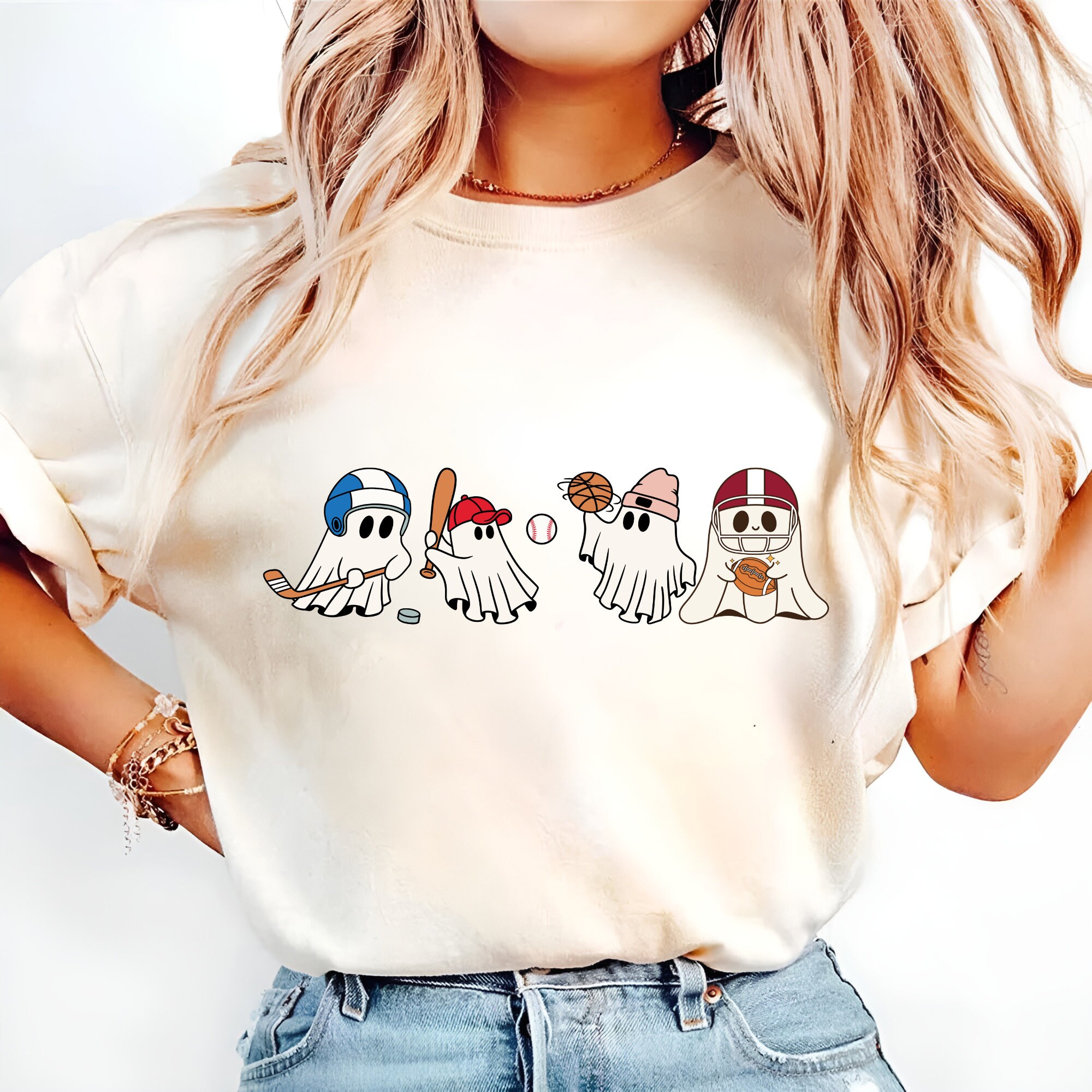 Retro Sports Ghosts Png, Cute Halloween Ghosts Png, Vintage Ghost Png ...