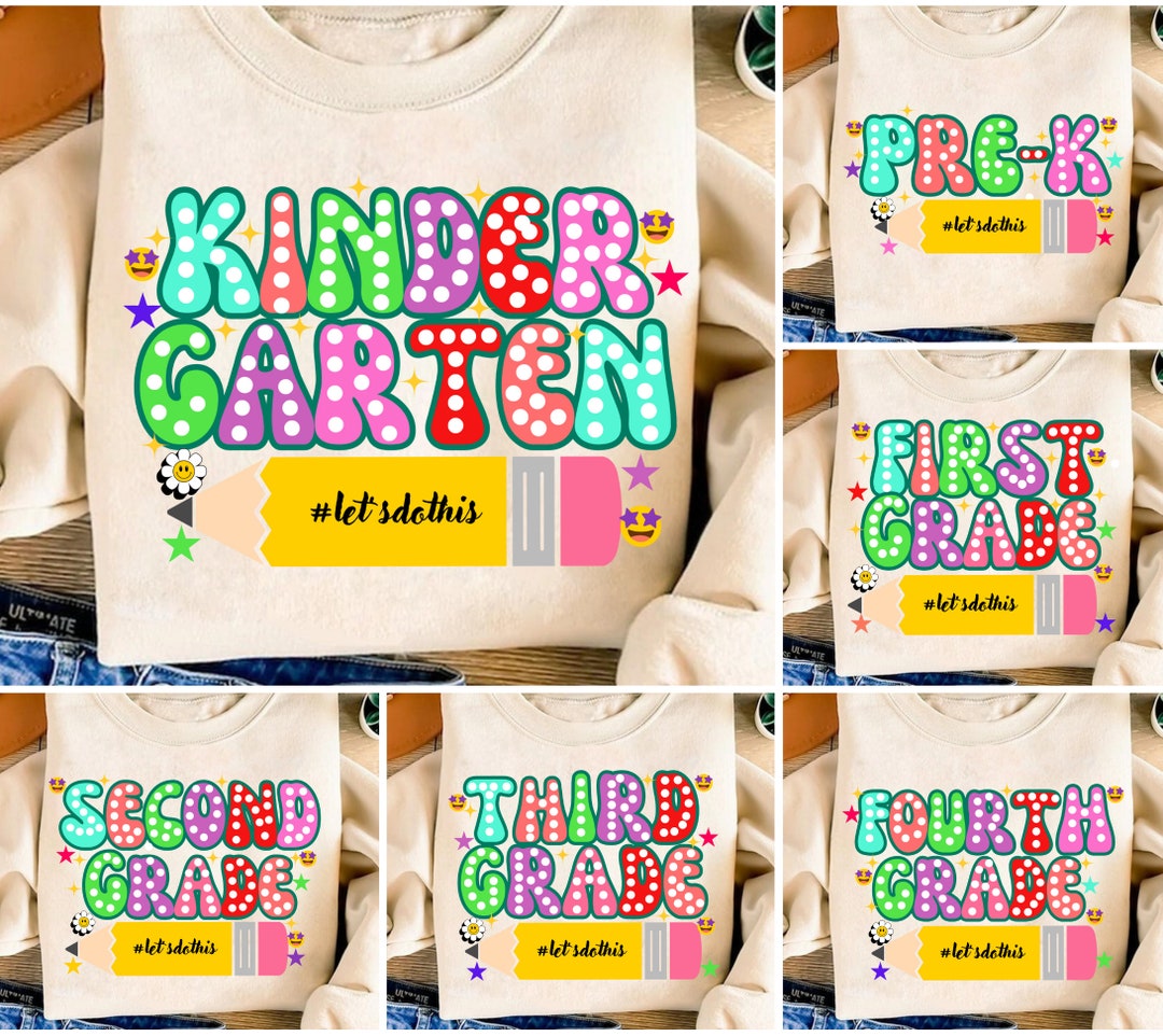 Retro Back to School Bundle, Kindergarten, First Day of School, School ...