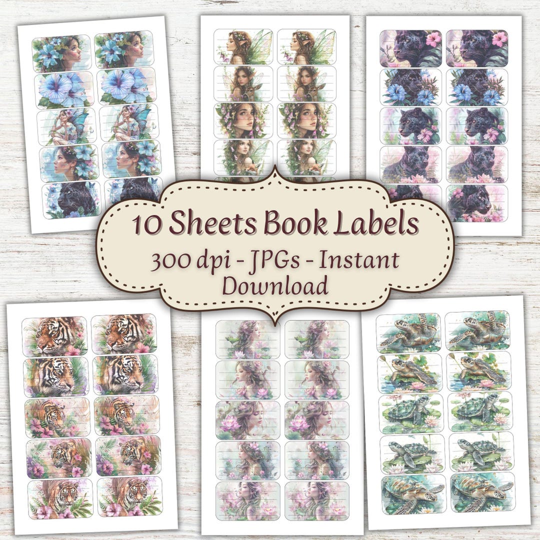 10 Pages With Magical Printable Labels – Fairies, Nature & Whimsy for ...