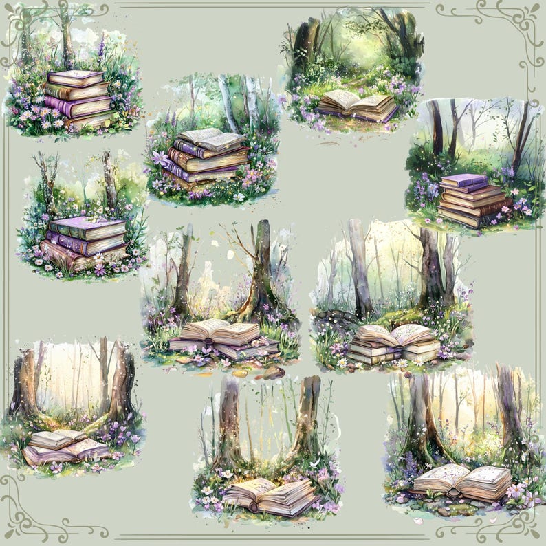 Enchanted Spring Books – Magical Spring Books - Transparent Cliparts ...