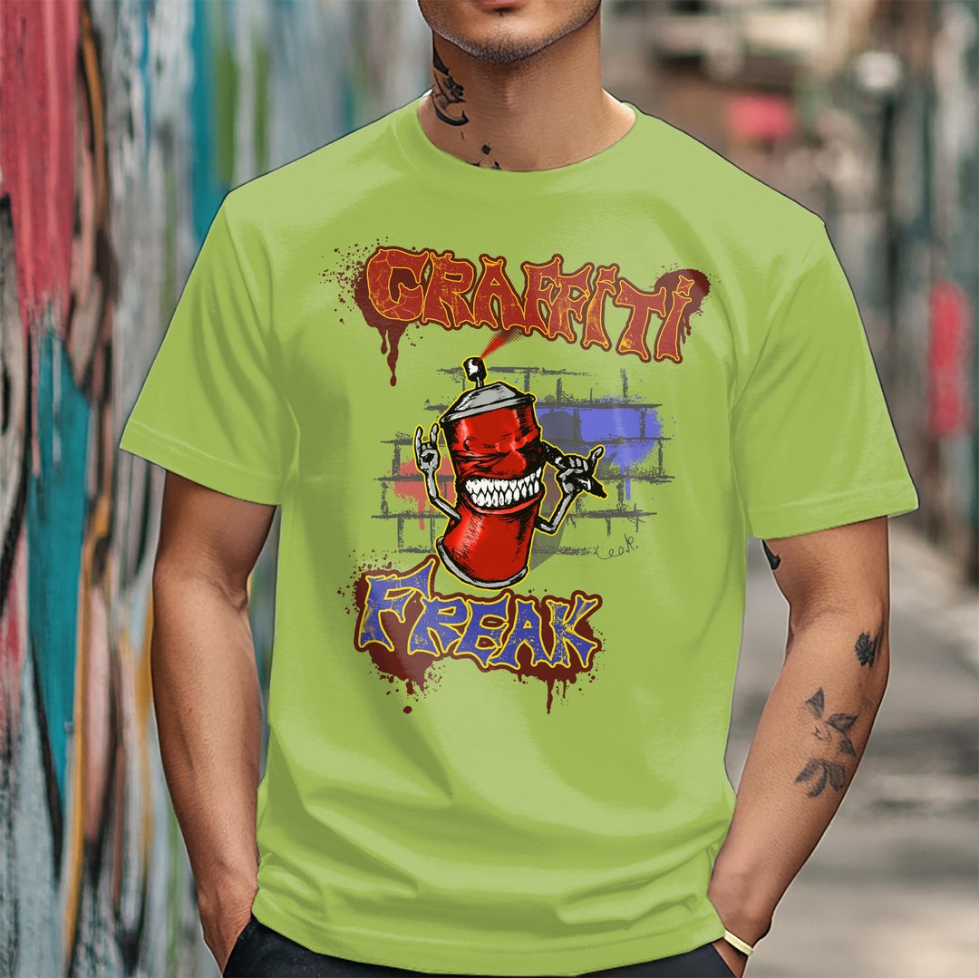 Graffiti Freak T-shirt - Urban Street Art Style Tee - Bold Streetwear ...