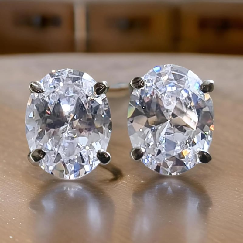 Lab Diamond Earrings - Etsy UK