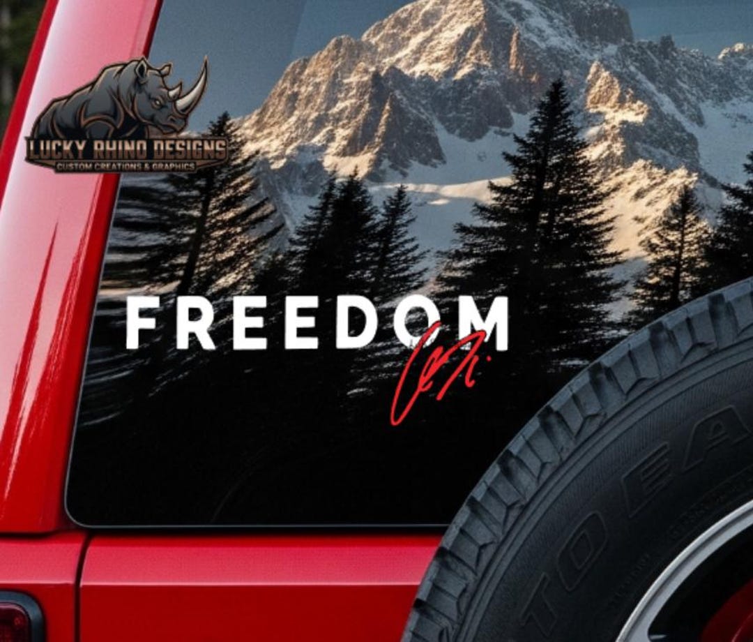 8" Freedom Charlie Kirk Memorial MAGA Car Window Vinyl Decal Bumper ...