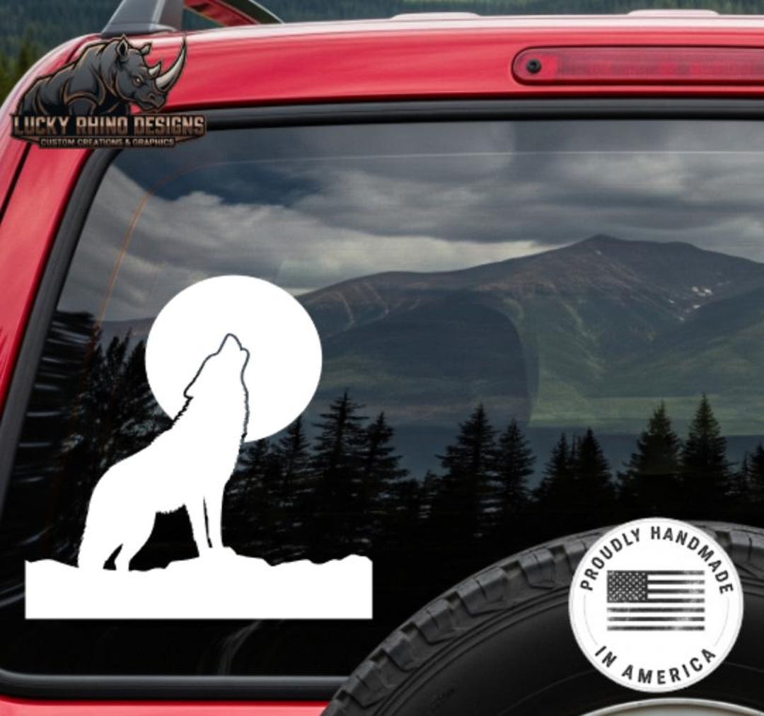 Howling Wolf Car Decal - Bumper Sticker for Vehicle Window & More - Etsy