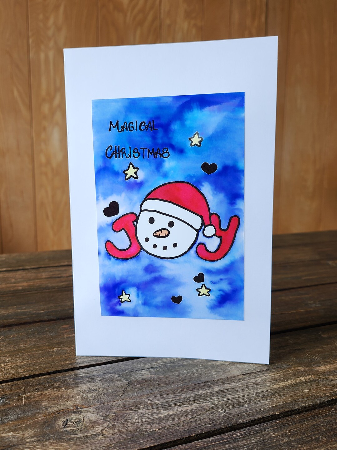 Magical Christmas Cards: Snowman Joy - Etsy