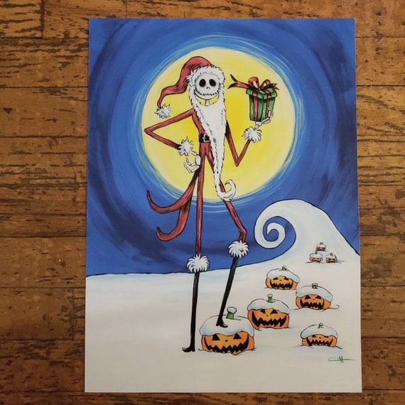 Nightmare Before Christmas Jack Santa Drawing