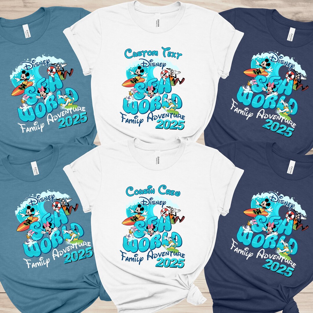 Sea World Family Adventure 2025 Shirt, Disney Sea World Shirt, Family ...