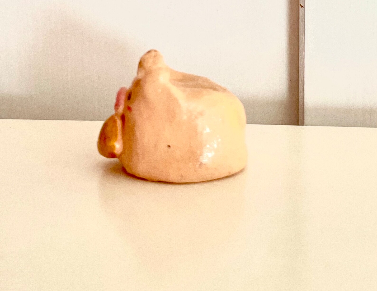 Cute Clay Pig/ Glossy Clay Pig Figurine Gift for Pig Lovers/ Cute Room ...