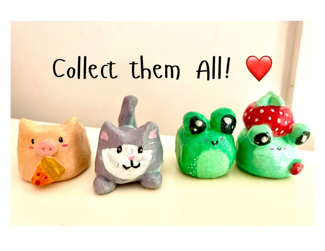 Cute Clay Pig/ Glossy Clay Pig Figurine Gift for Pig Lovers/ Cute Room ...