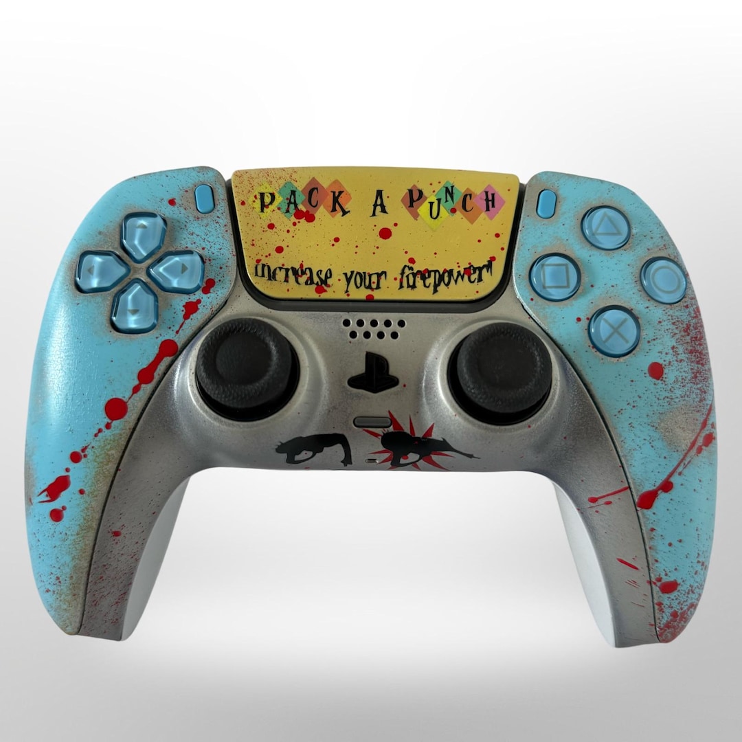 Custom Painted Wireless PS5 Dualsense Controller - COD Zombies Bloody ...