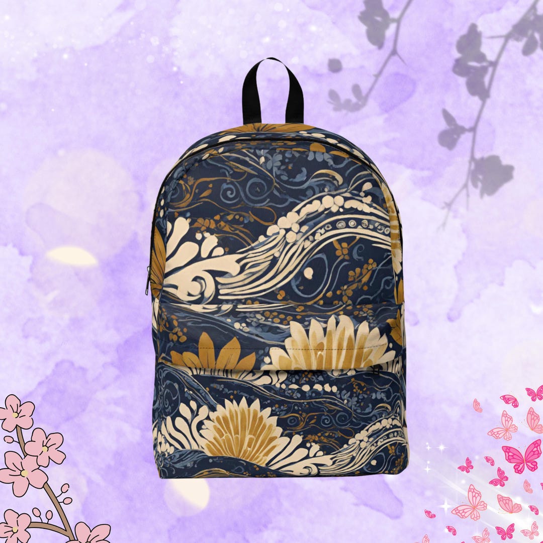 Backpack, Balinese Batik Bliss Design, Travel Bag, School Bag, Laptop ...