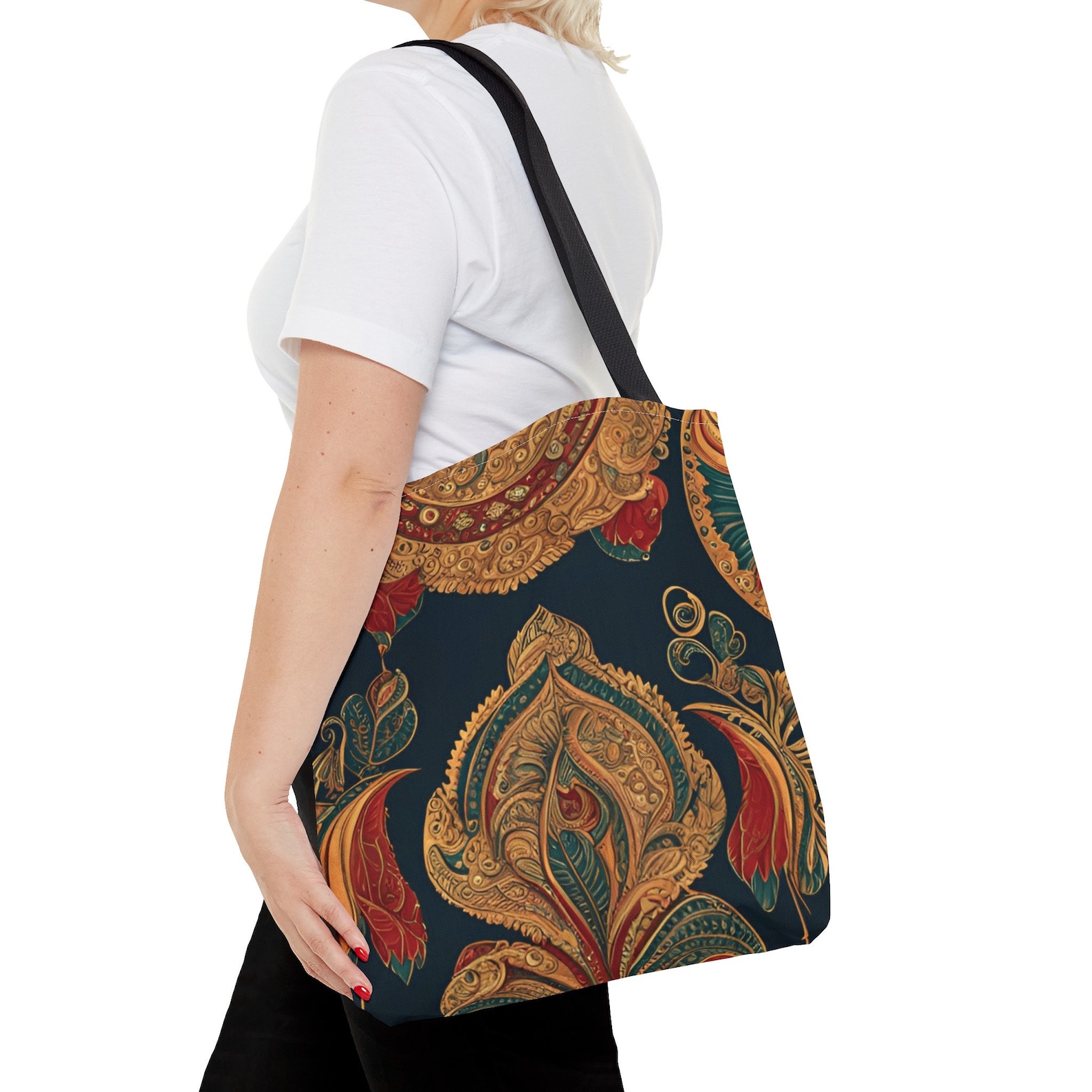 Traditional Indian Tote Bag Design - Etsy