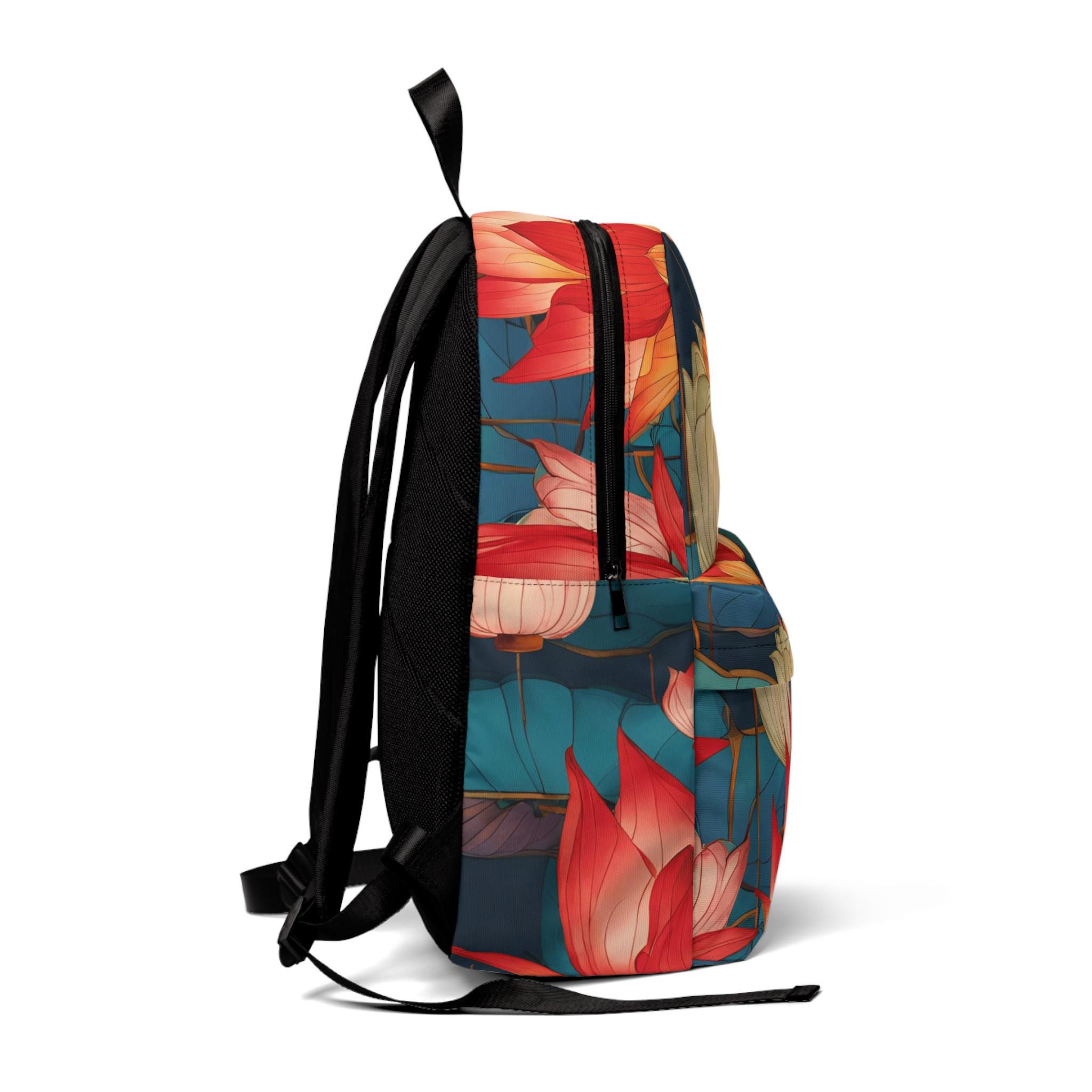 Backpack, Vietnamese Lantern Glow Design, School Bag, Travel Daypack ...