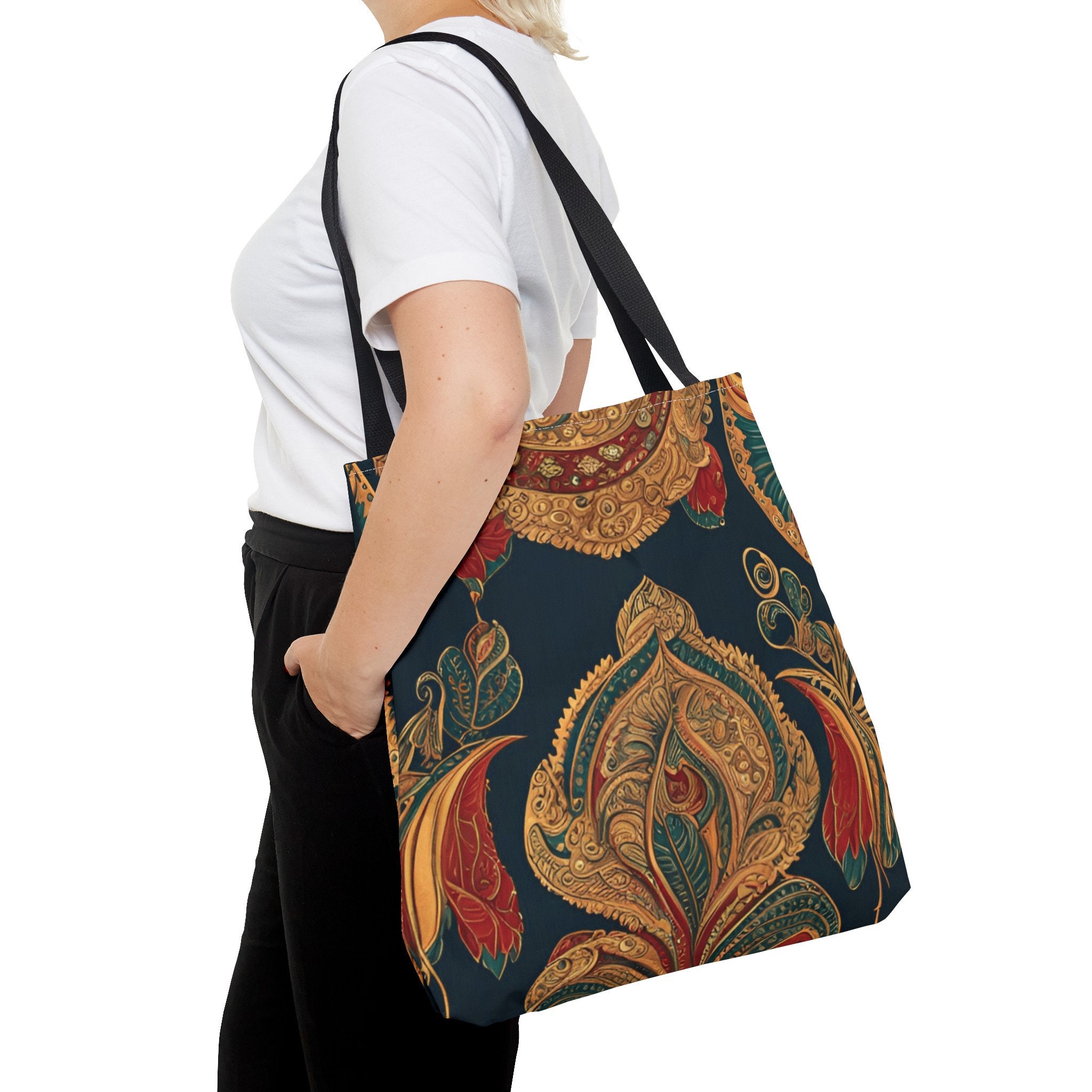 Traditional Indian Tote Bag Design - Etsy
