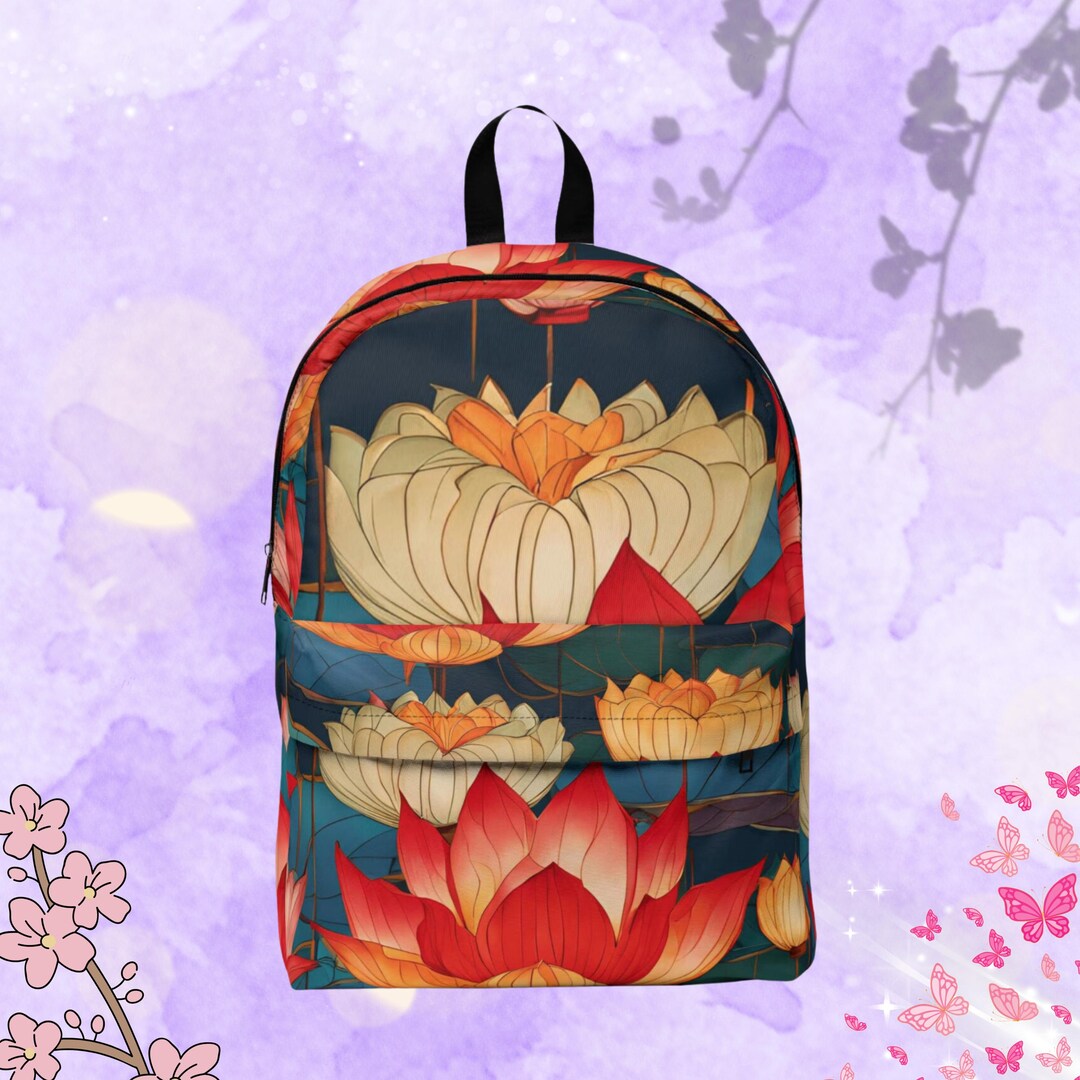 Backpack, Vietnamese Lantern Glow Design, School Bag, Travel Daypack ...