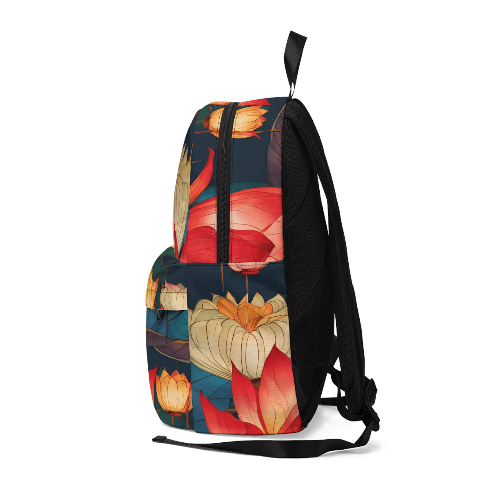 Backpack, Vietnamese Lantern Glow Design, School Bag, Travel Daypack ...