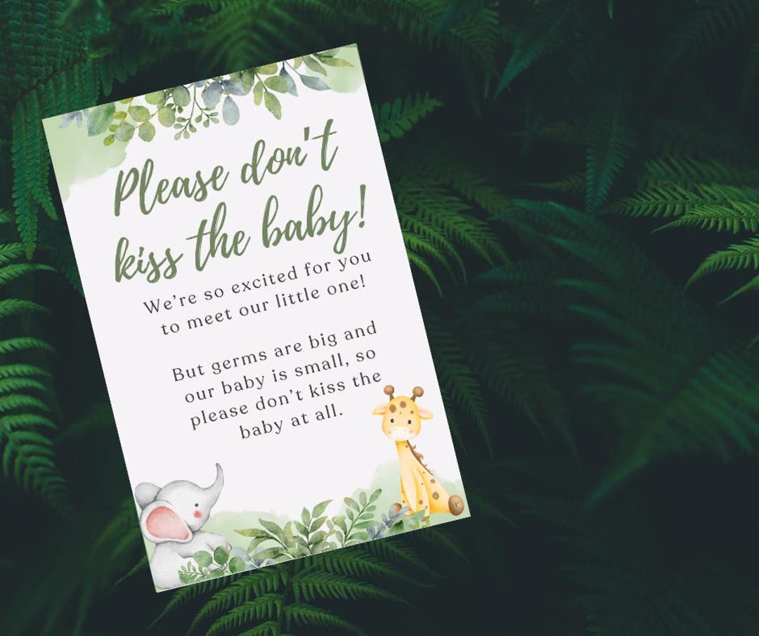 Printable Please Don’t Kiss the Baby Sign Cute Newborn Safety Sign ...