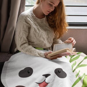 Adorable Panda Gift Velveteen Plush Blanket Cozy Panda Paradise Blanket ...