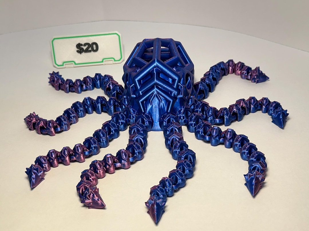3d Printed Articulated Flexi Octopus Creature - Etsy