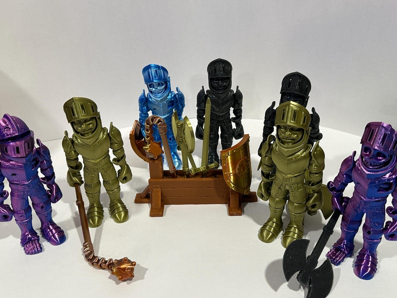 3d Printed Articulated Flexi Knights and Skeleton Knights - Etsy