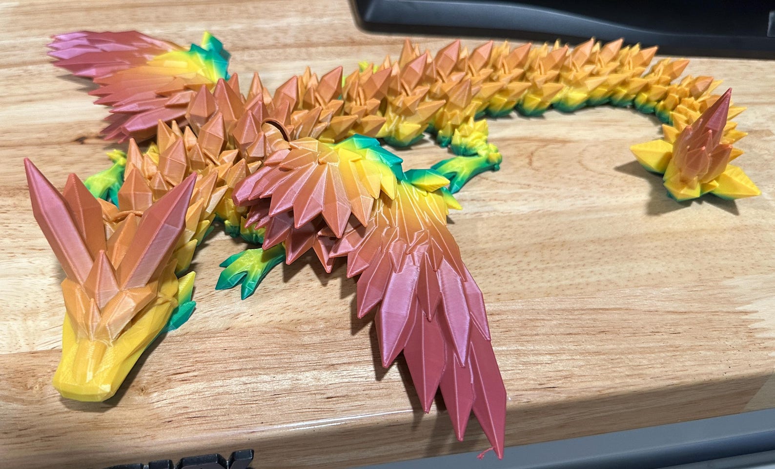 3d Printed Articulated Flexi Winged Crystal Dragon - Etsy