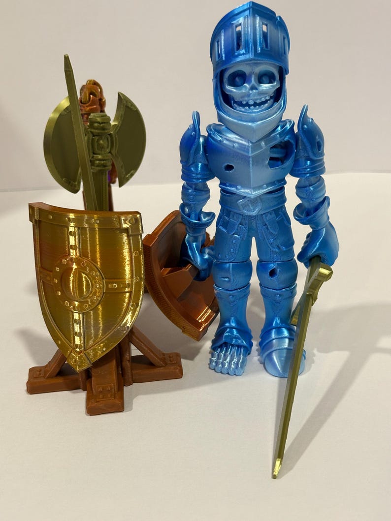 3d Printed Articulated Flexi Knights and Skeleton Knights - Etsy