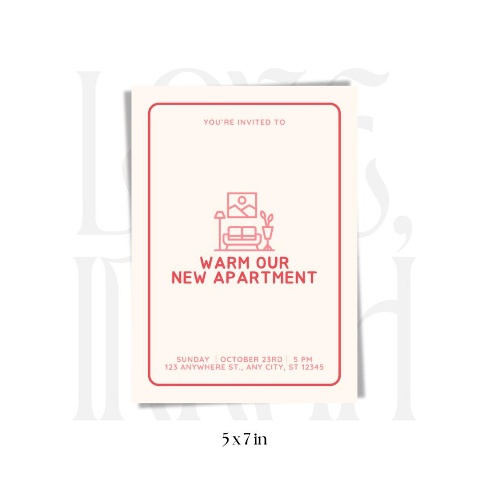 Housewarming Invitation, Apartment Warming Invitation, New Home, New ...