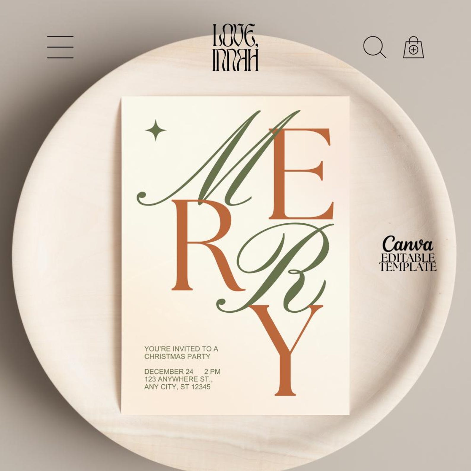 Christmas Party Invitation, Merry Invitation, Christmas Invitation ...