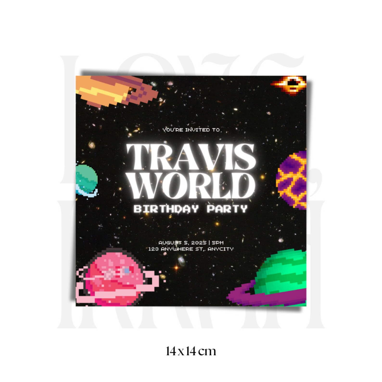 Astroworld Birthday Invitation, Astroworld Party, Travis Scott, Astro ...