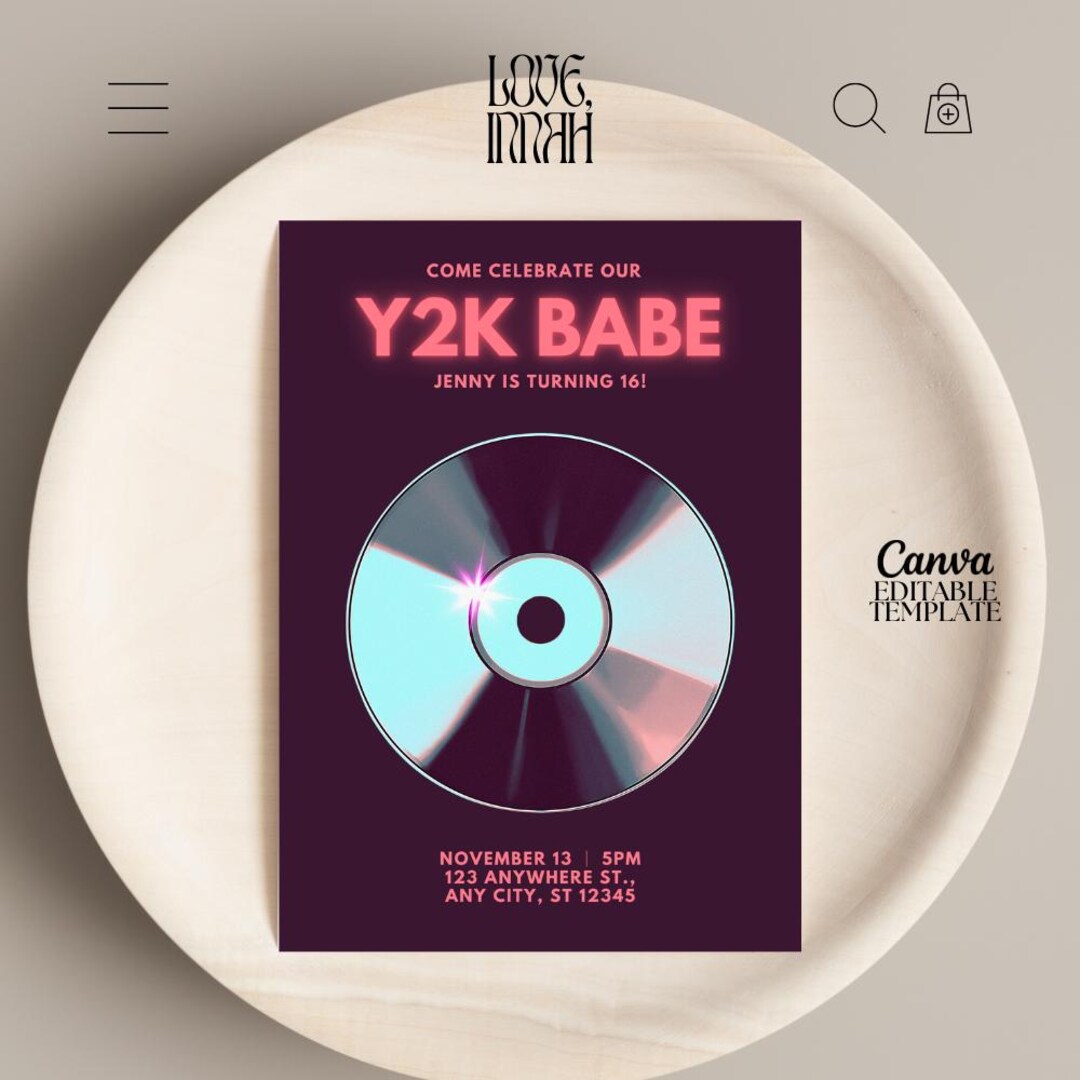 Y2K Babe Birthday Invitation, Y2K Invitation, Y2K Birthday Party, Y2K ...