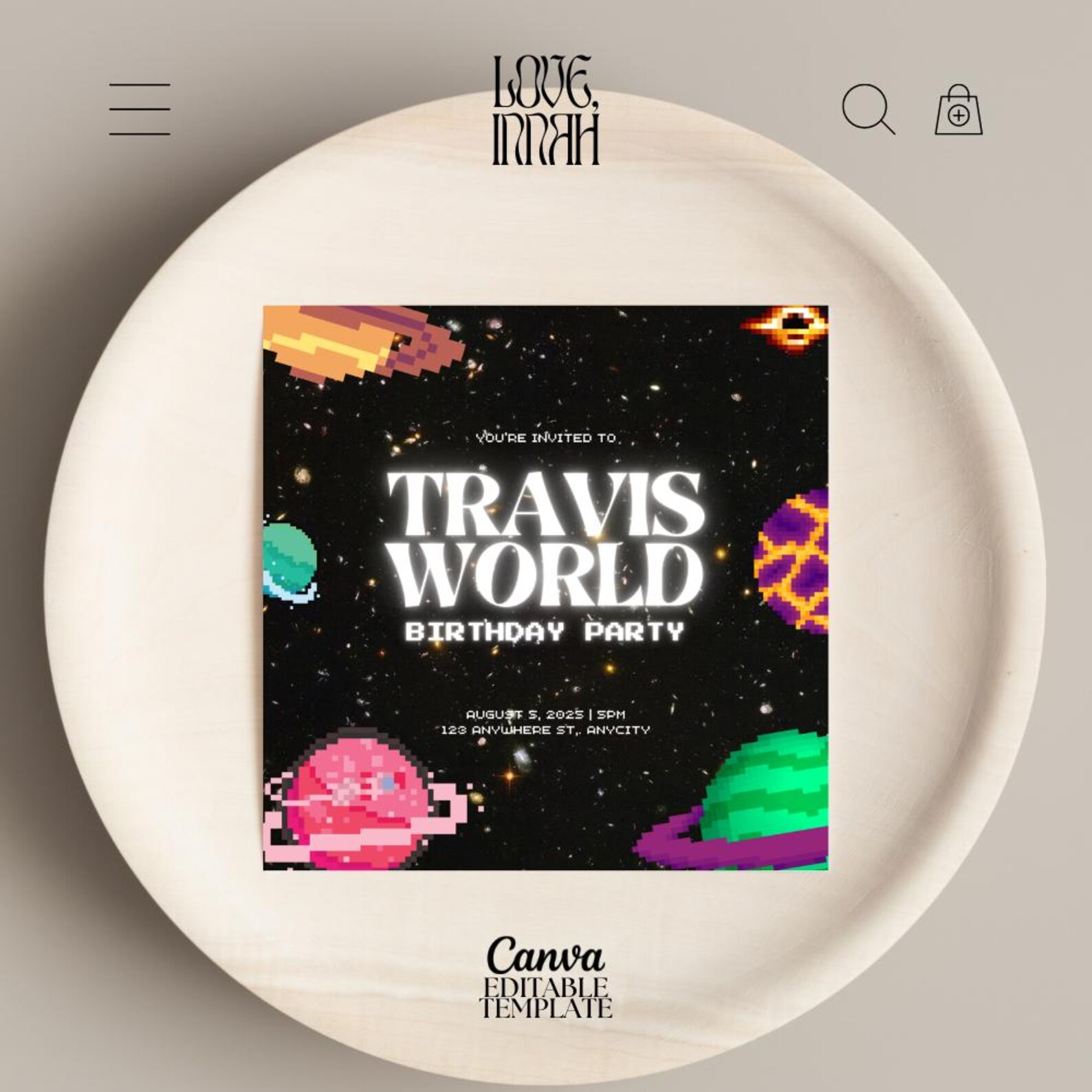 Astroworld Birthday Invitation, Astroworld Party, Travis Scott, Astro ...