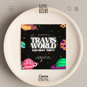 Astroworld Birthday Invitation, Astroworld Party, Travis Scott, Astro ...