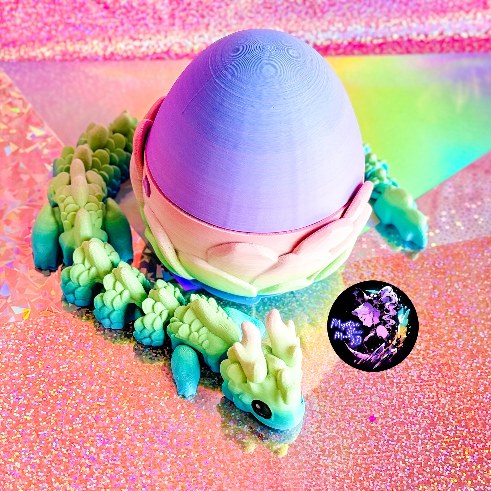 Articulated Dragon Kaida Dragon Toy 3D Printed Multi-color Fantasy ...