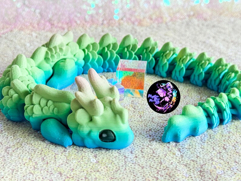 Articulated Dragon Kaida Dragon Toy 3D Printed Multi-color Fantasy ...