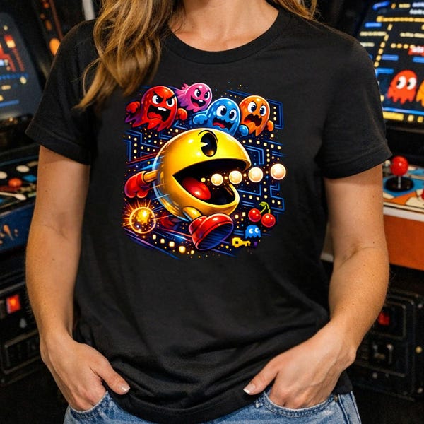 Vintage Pacman Tshirt - Etsy