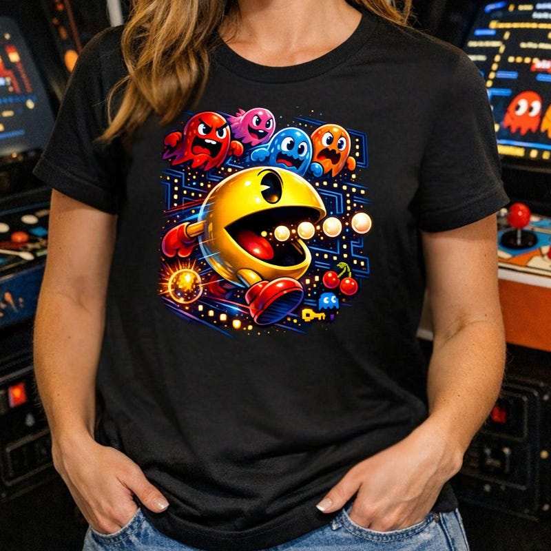Vintage Pacman Tshirt - Etsy