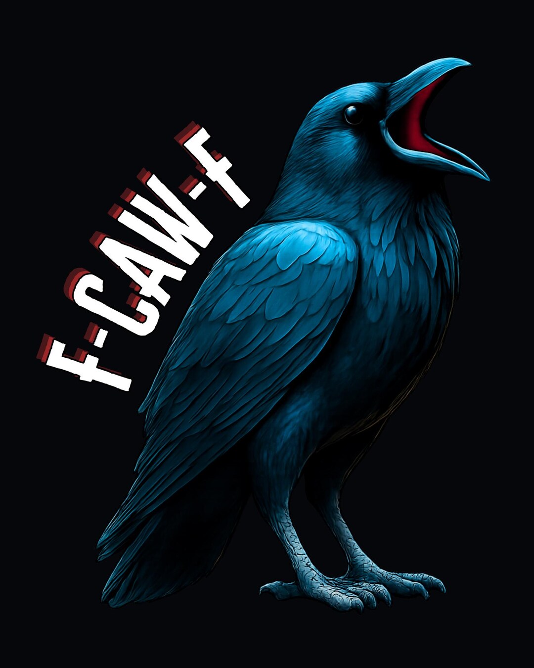 Funny Gothic Crow PNG: Screaming Raven Clipart (digital Download) - Etsy