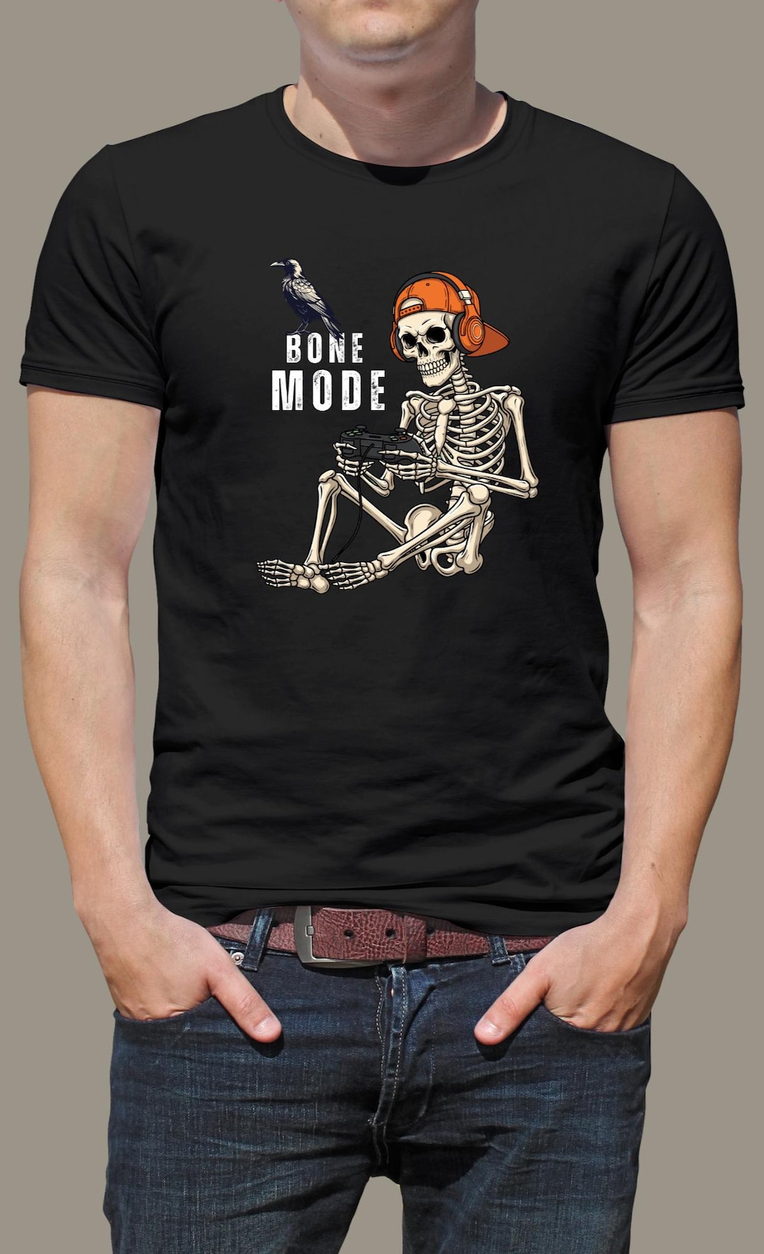 Bone Mode Gamer Skeleton PNG – Halloween Gaming Design (digital ...