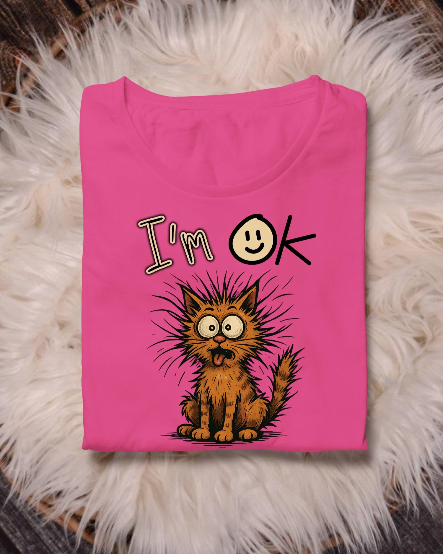 I'm OK Cat PNG: Funny Cartoon Design (digital Download) - Etsy